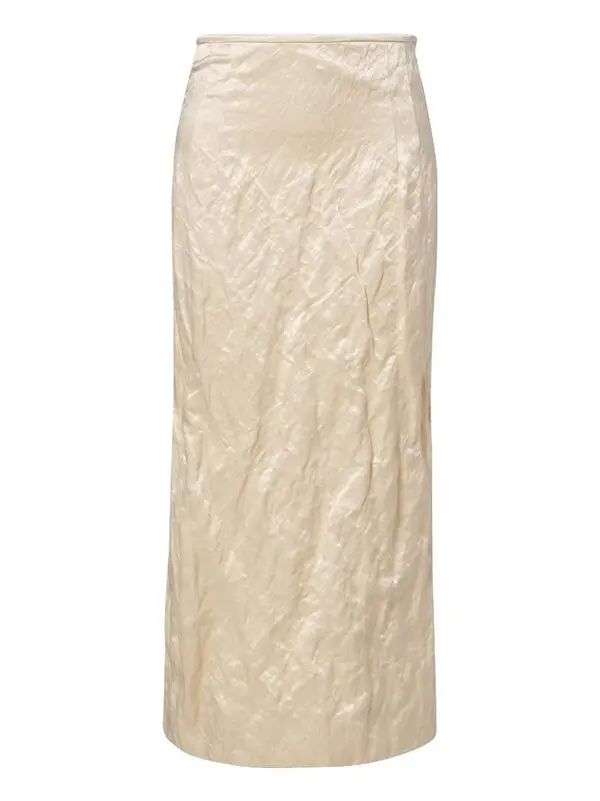 FFORME Calico Metallic Fibre Blend Midi Skirt - Beige