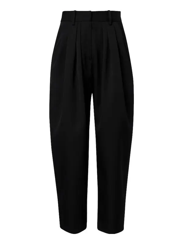 Isabel Marant Étoile Janice Pleated Wool Trousers - Black