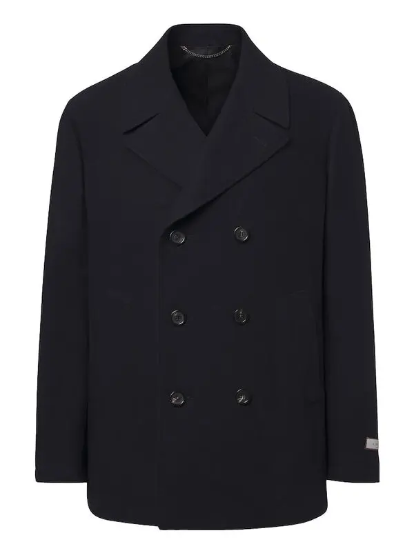 Canali Wool Peacoat - Blue