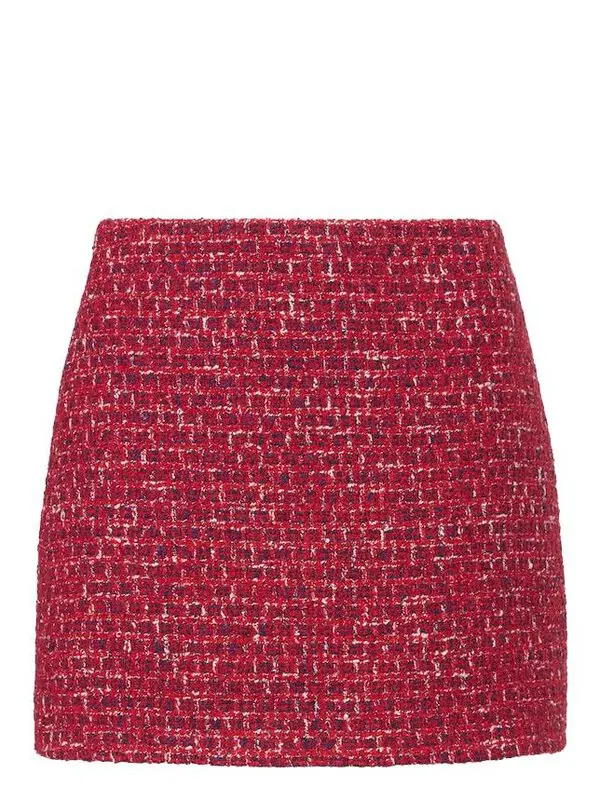 Valentino Garavani Tweed Mini Skirt - Red