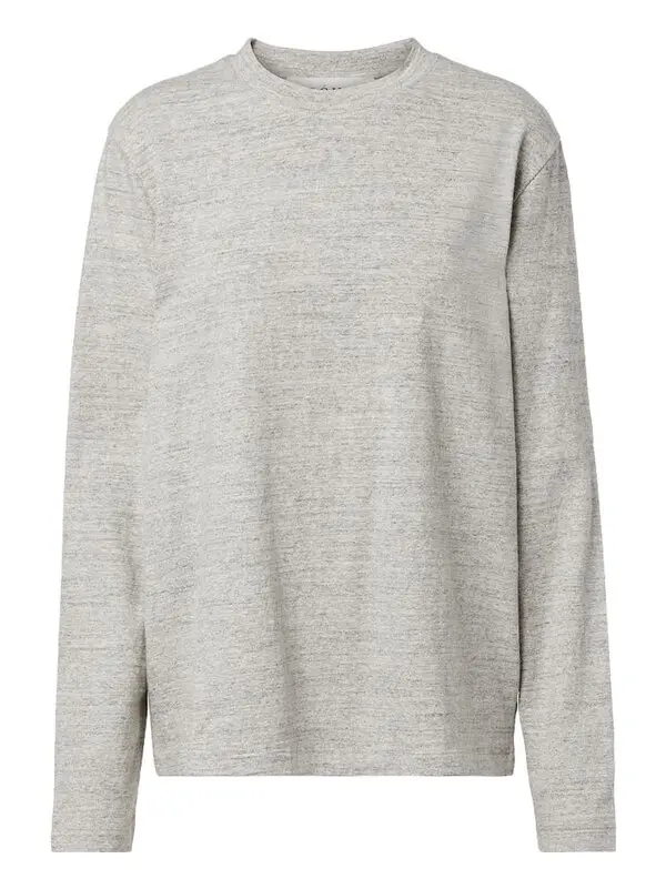 RÓHE Mouline Cotton Jersey T-shirt - Grey