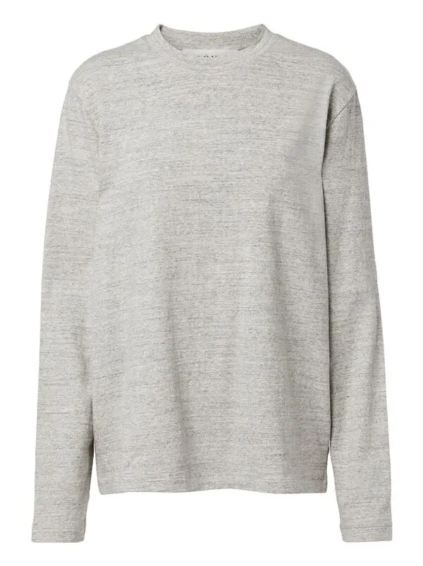 RÓHE Mouline Cotton Jersey T-shirt - Grey