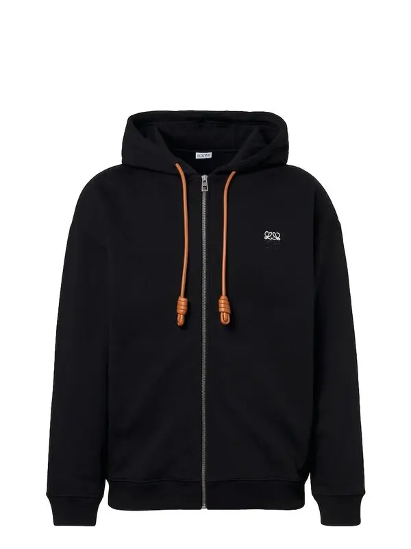 Loewe Double L Cotton Jersey Hoodie - Black