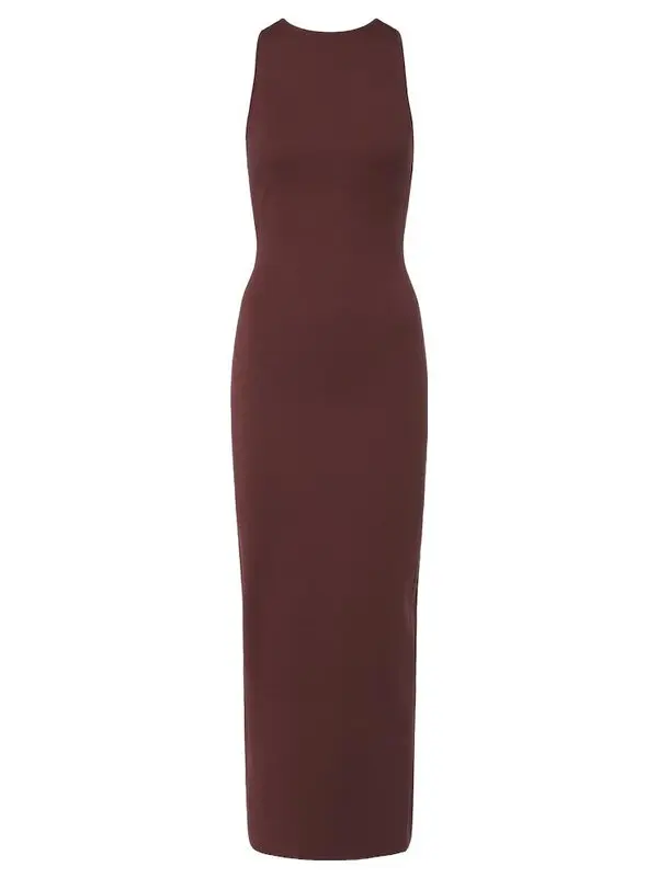 SIR. Embellished Knitted Maxi Dress - Brown