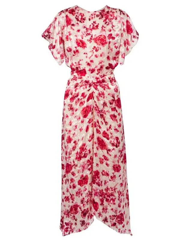 Isabel Marant Étoile Herva Floral Devoré Georgette Midi Dress - Multicoloured