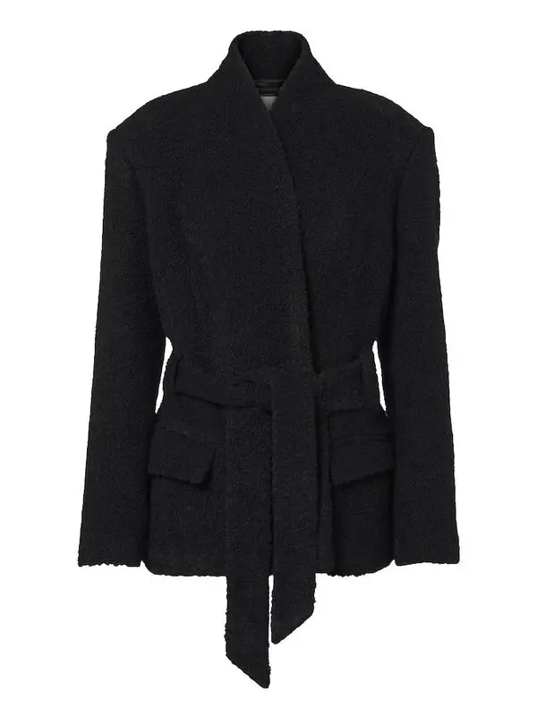 Isabel Marant Étoile Syndra Wool And Alpaca-blend Boucle Jacket - Black