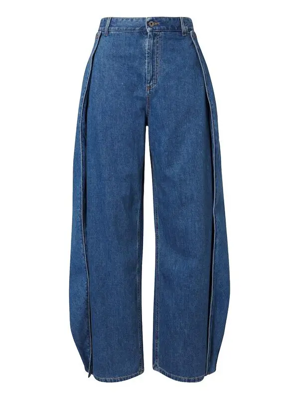 Loewe Ruffled Wide-leg Jeans - Blue
