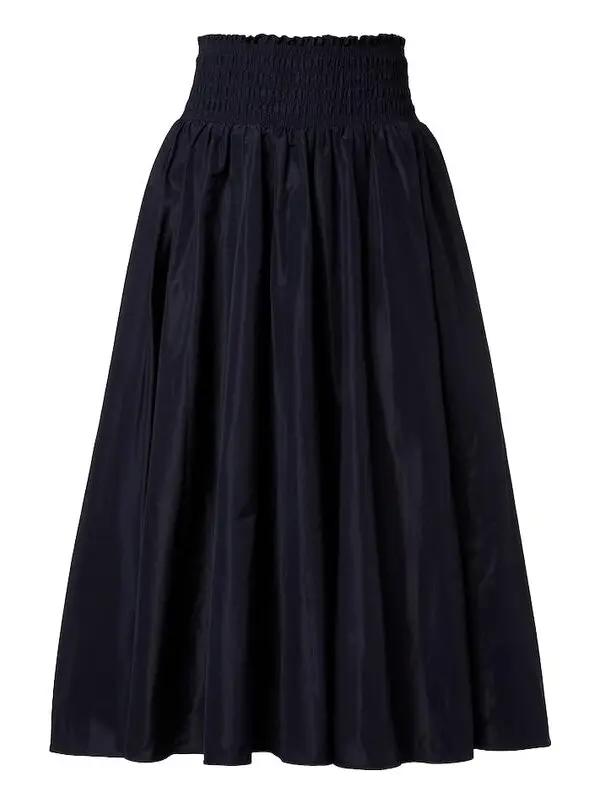 PATOU Shirred Midi Skirt - Blue