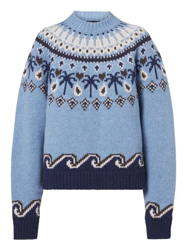 Alanui Sweet Winter" Virgin Wool Sweater - Blue