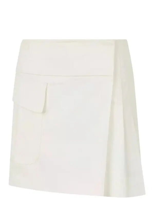 Alberta Ferretti Asymmetric Mini Skirt - Neutrals