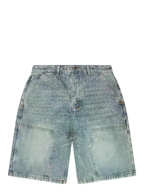 Ksubi Maxx Operator Crystal-embellished Shorts - Blue