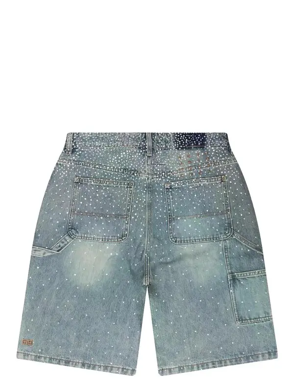 Ksubi Maxx Operator Crystal-embellished Denim Shorts - Blue