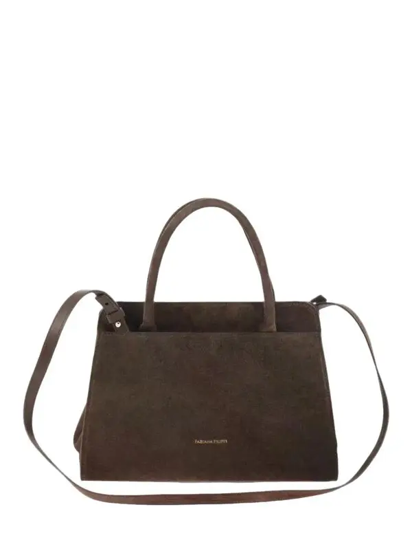 Fabiana Filippi Medium Suede Tote Bag - Brown