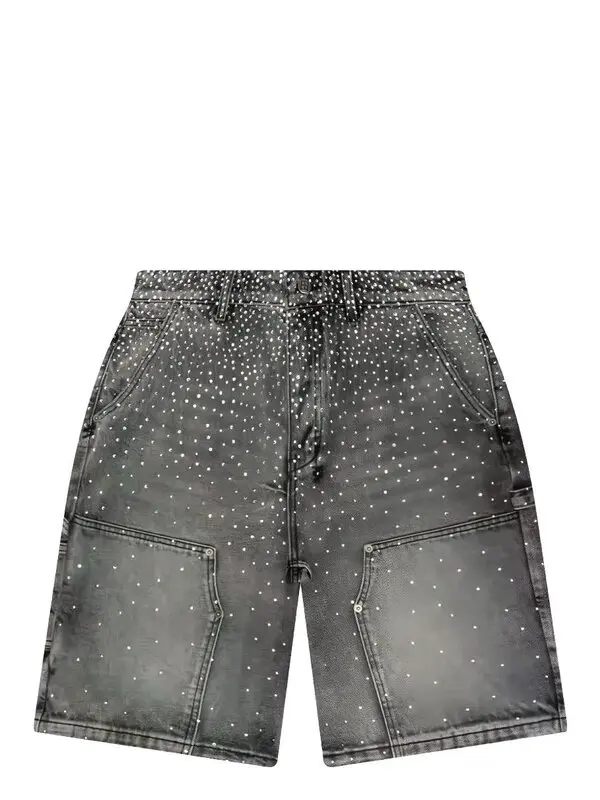 Ksubi Maxx Operator Crystal-embellished Shorts - Grey