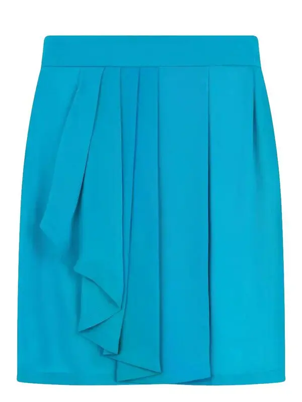 Alberta Ferretti Asymmetrical Pleated Mini Skirt - Blue