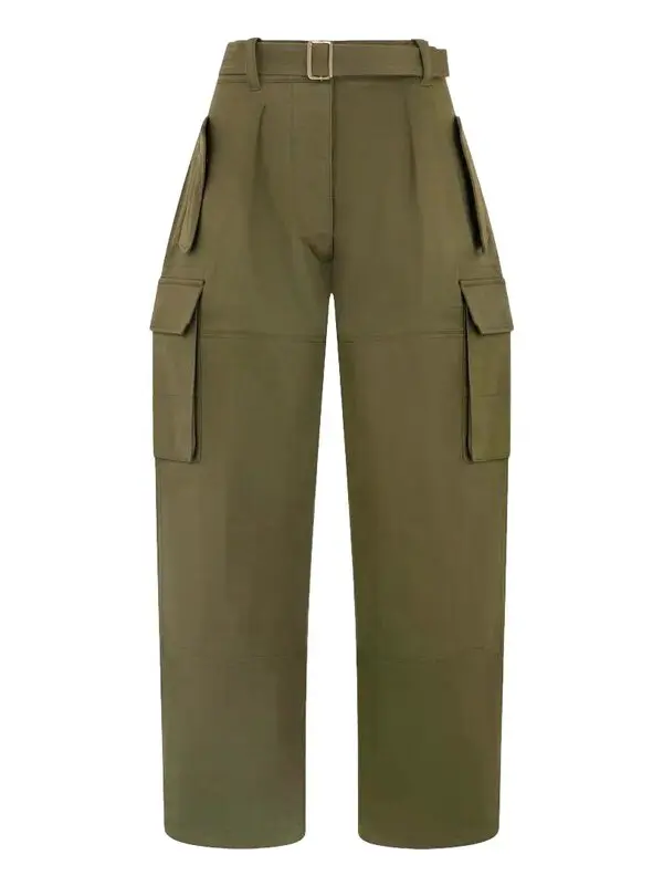Alberta Ferretti Belted Cargo Pants - Green
