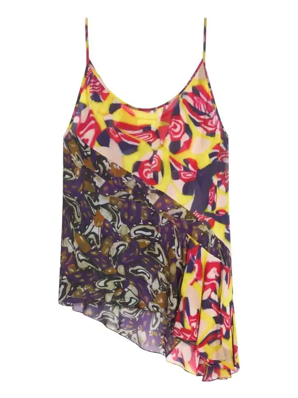 Dries Van Noten Viscose Slip Top - Yellow