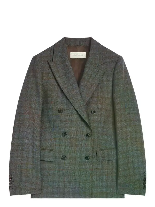 Dries Van Noten Double-breasted Wool Blazer - Grey