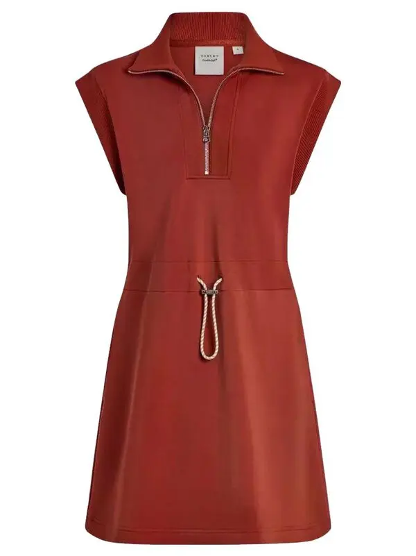 Varley Avaya Half-zip Dress - Red