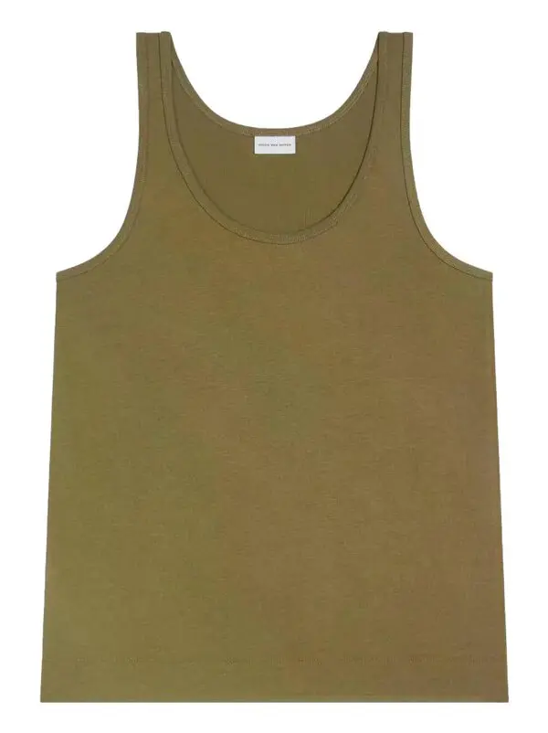 Dries Van Noten Cotton Tank Top - Green