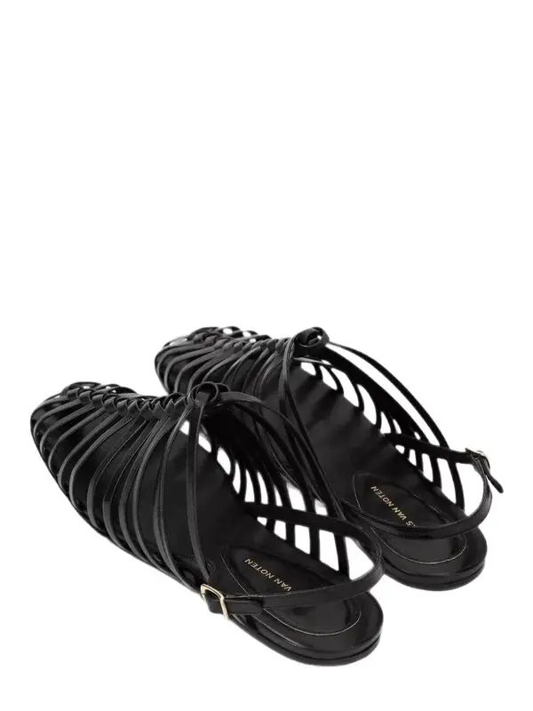 Dries Van Noten Braided Leather Sandals - Black