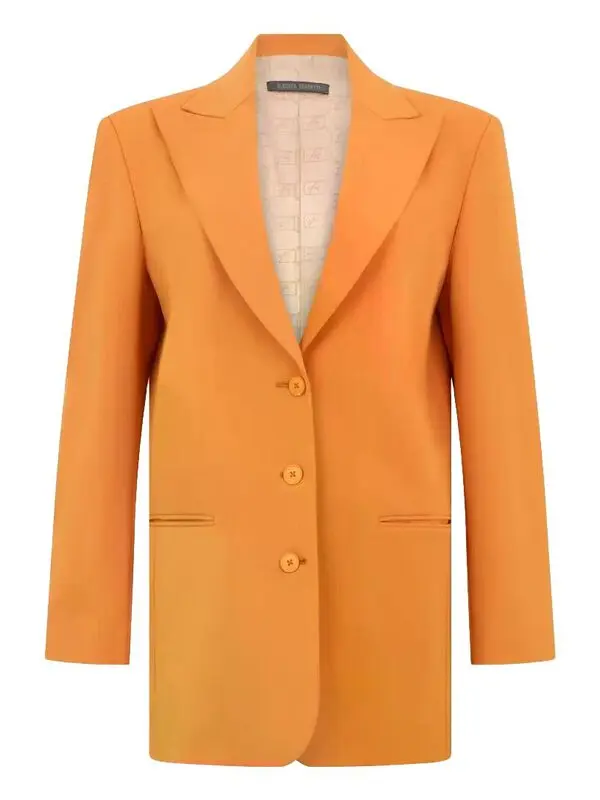 Alberta Ferretti Single-breasted Peaked-lapels Jacket - Orange
