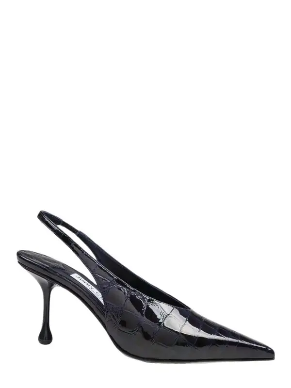 JIMMY CHOO Isa Croc-effect Slingback Pumps - Blue