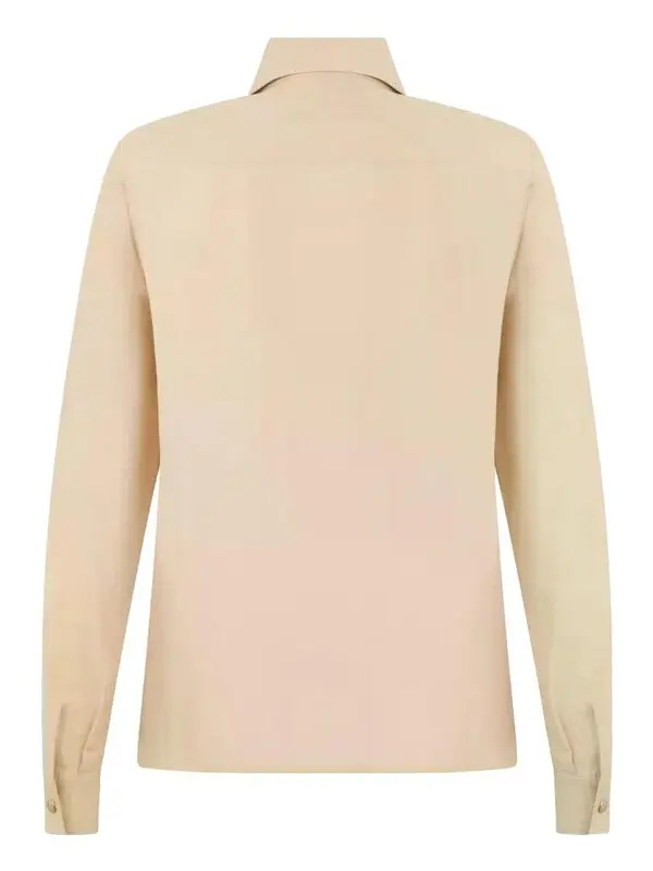 Alberta Ferretti Arrow Detail Long-sleeve Shirt - Neutrals