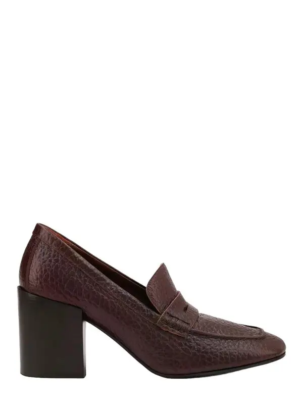 Dries Van Noten Square-toe Leather Loafers - Red