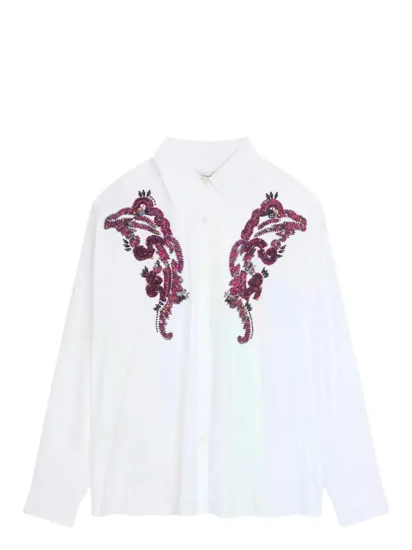 Dries Van Noten Embroidered Cocoon Shirt - White