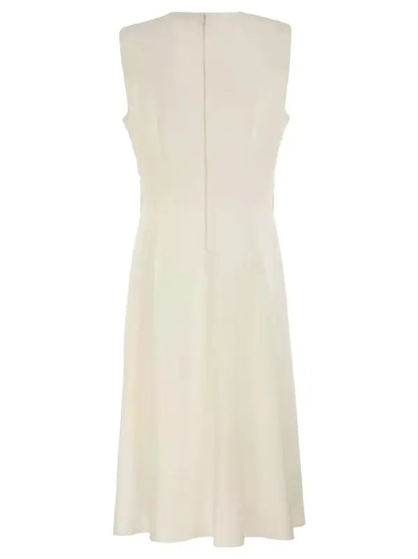 Fabiana Filippi Sleeveless Crochet-bodice Midi Dress - Neutrals