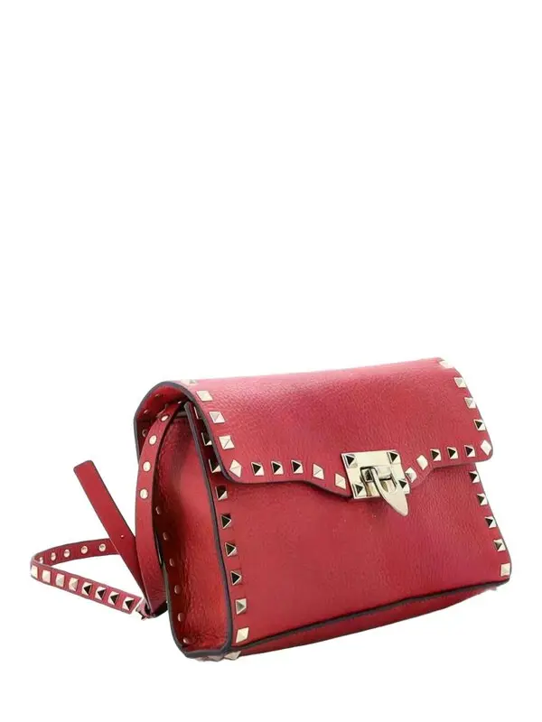 Valentino Garavani Rockstud Flip Lock Flap Bag - Red