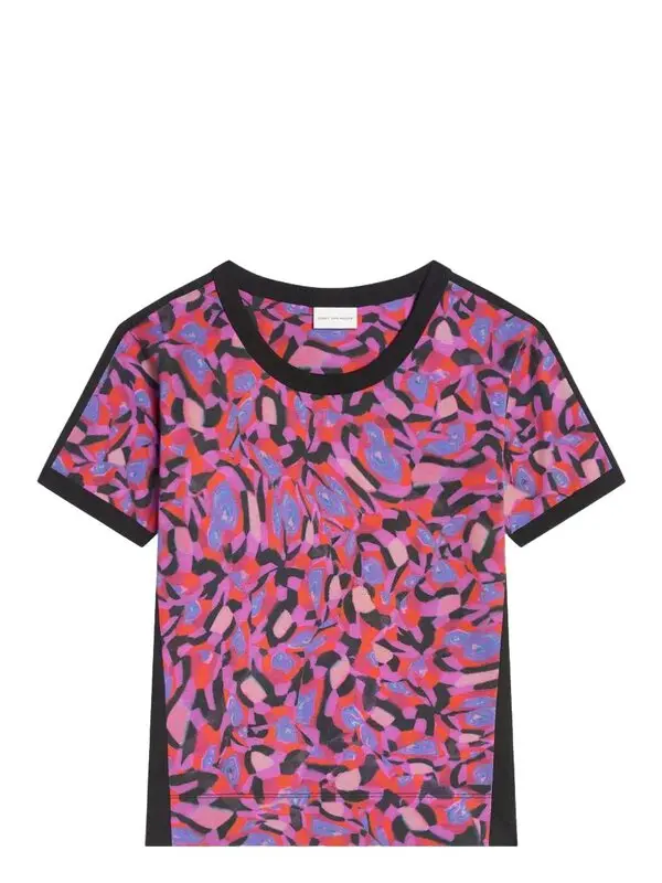 Dries Van Noten Fitted Contrast Seam T-shirt - Pink