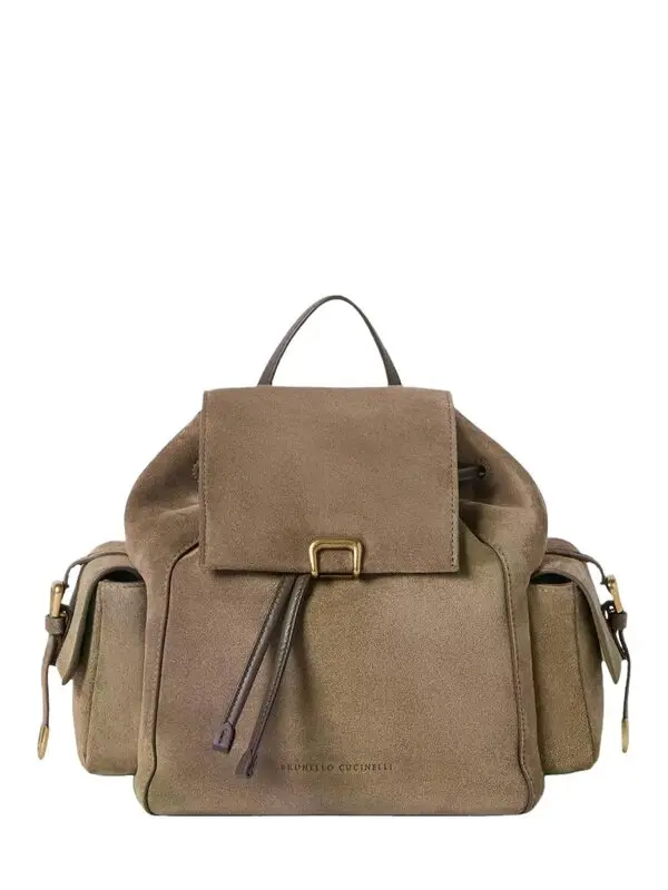 Brunello Cucinelli Suede Sartorial Backpack - Neutrals