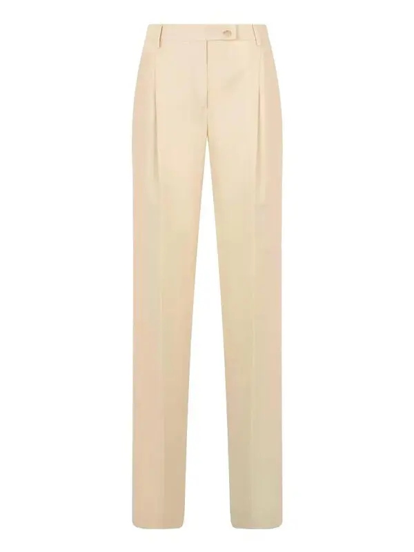Alberta Ferretti High-waisted Pleated Trousers - Neutrals