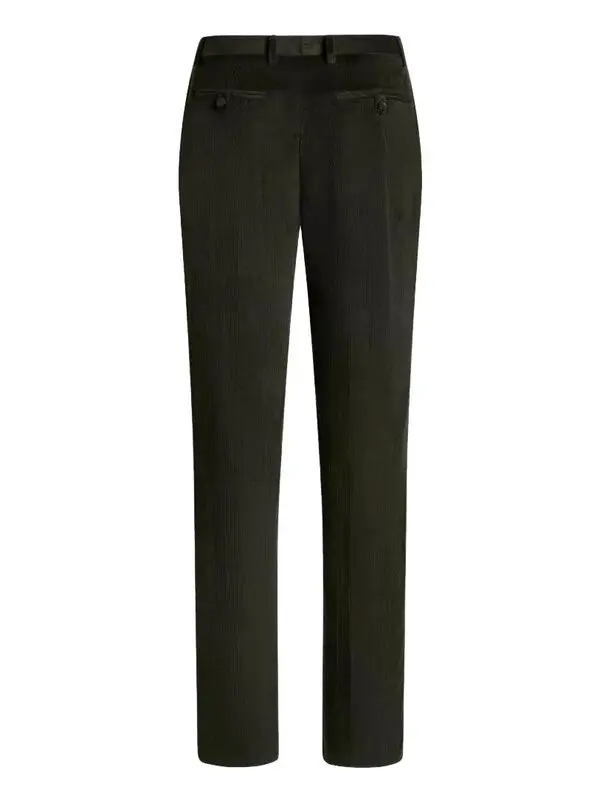 Etro Stretch Cotton Velvet Trousers - Green