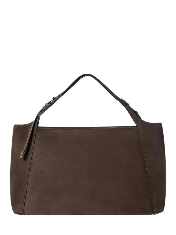 Brunello Cucinelli Shopper Bag In Suede - Brown