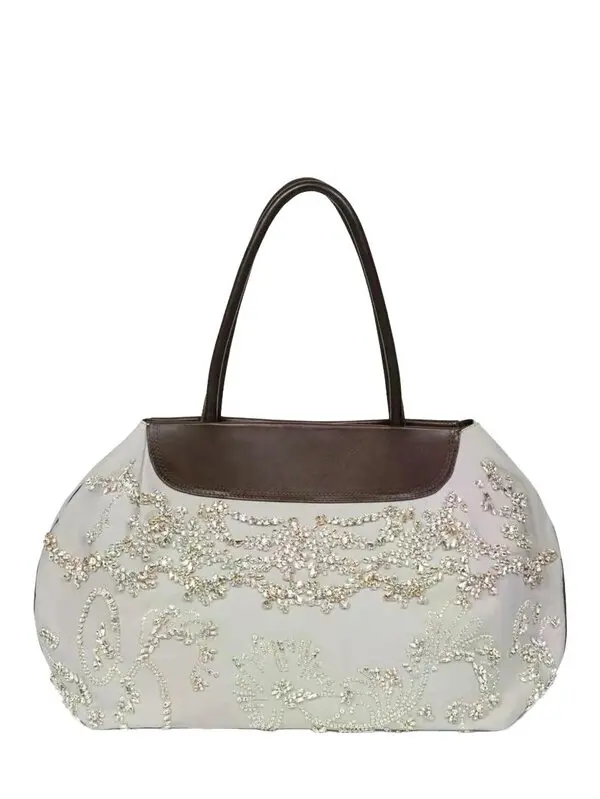 Dries Van Noten Embroidered Shoulder Bag - Grey