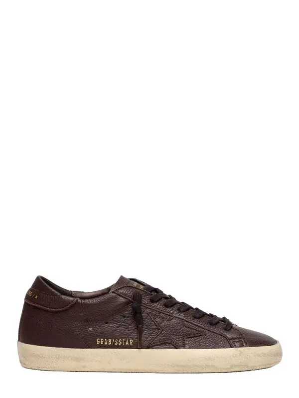GOLDEN GOOSE Super-star Leather Sneakers - Brown