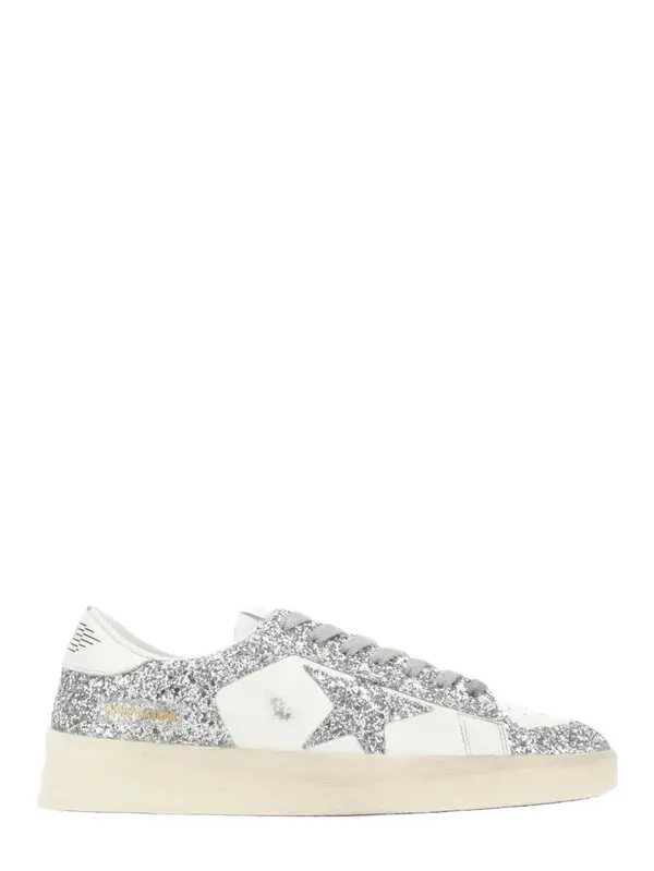 GOLDEN GOOSE Stardan Glitter Sneakers - Silver