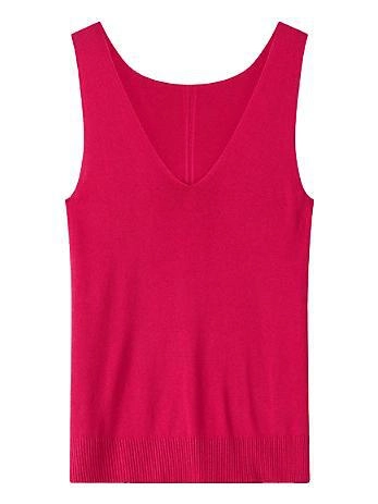 JOSEPH Silk Knit Vest Top - Fuchsia