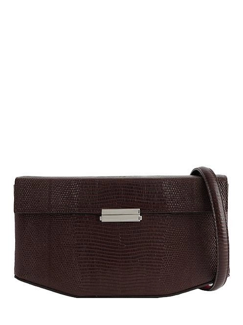 TOTEME Clip Lizard Leather Shoulder Bag - Brown
