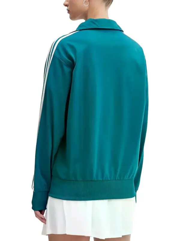 Adidas Zip-up Stripe Sweatshirt - Blue