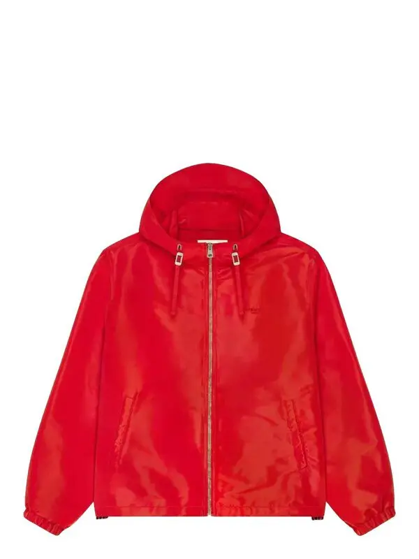 Givenchy Logo Print Hooded Jacket - Red