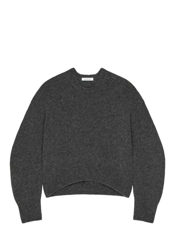 Givenchy Brushed-knit Crew-neck Sweater - Grey
