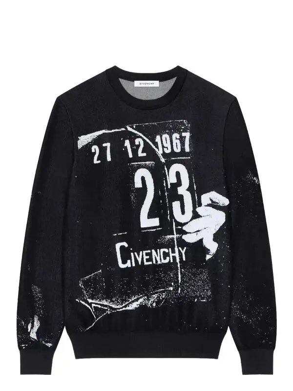 Givenchy Logo-print Knitted Sweater - Black