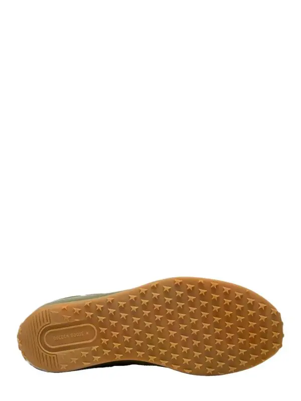 GOLDEN GOOSE Marathon Leather And Suede Sneakers - Green