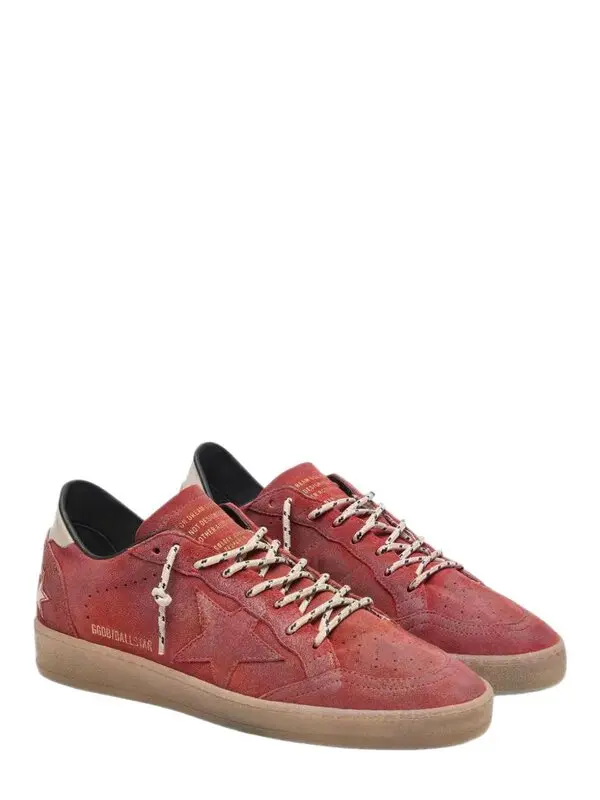 GOLDEN GOOSE Ball Star Sneakers In Suede - Red