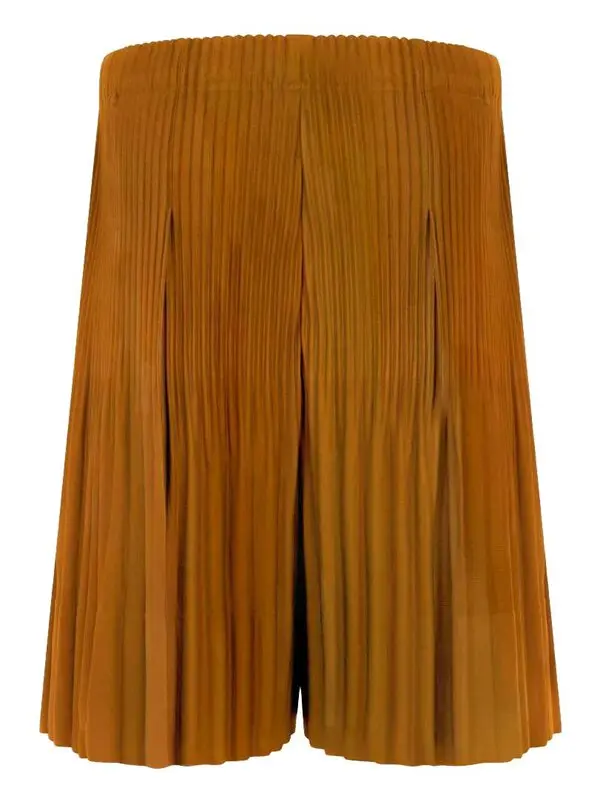 Issey Miyake Pleated Shorts - Brown