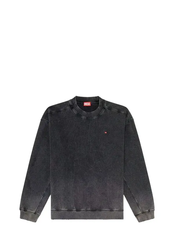DIESEL® Cotton Sweatshirt With Faded Effect - Grey